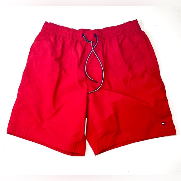 Tommy Hilfiger | Swim | Tommy Hilfiger Red Swim Trunks Quickdry Elastic ...